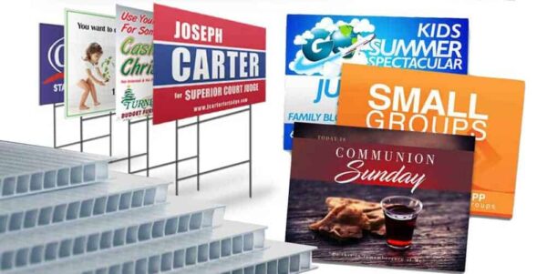 benefits of coroplast - sample of coroplast signs 1000x500 | SignWay