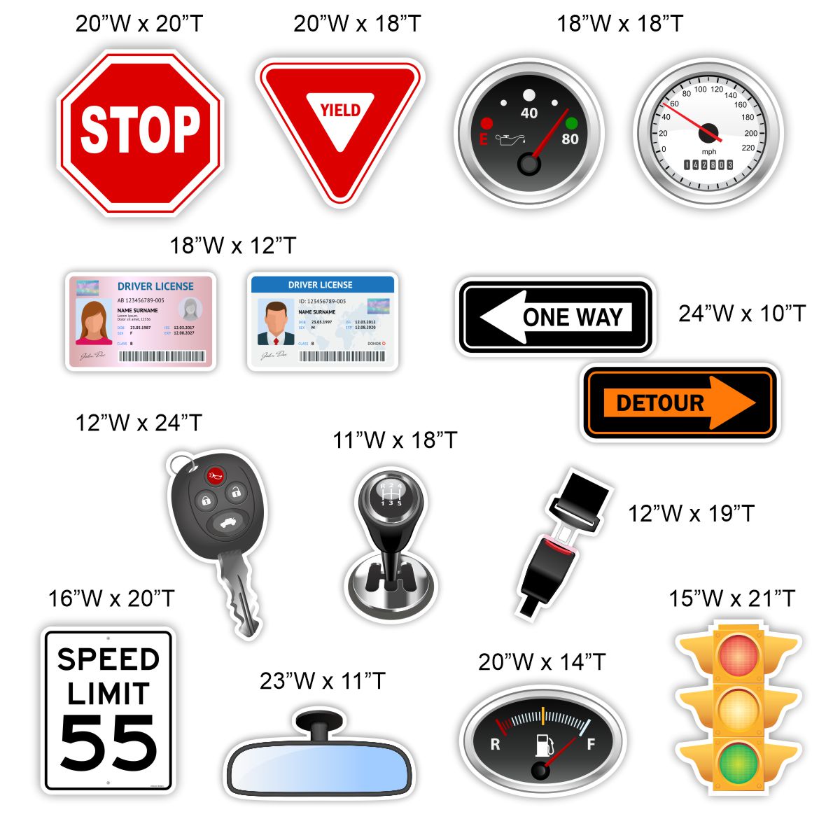 New Driver Bundle | Yard Letters and Decor Bundle - 4' x 8' Sheet | SignWay