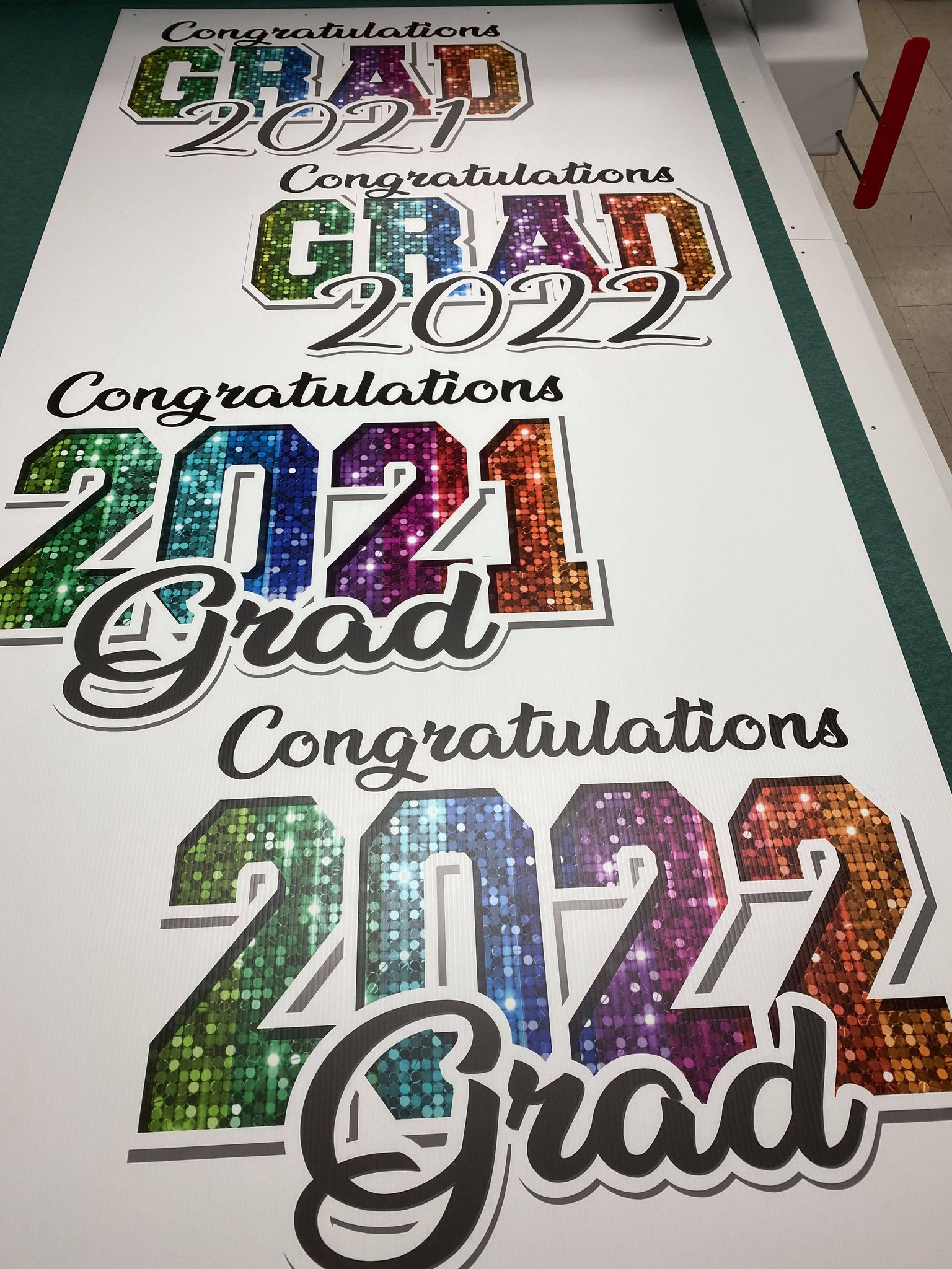 Congratulations 2022 Grad Sign | Multicolor | Yard Card | SignWay