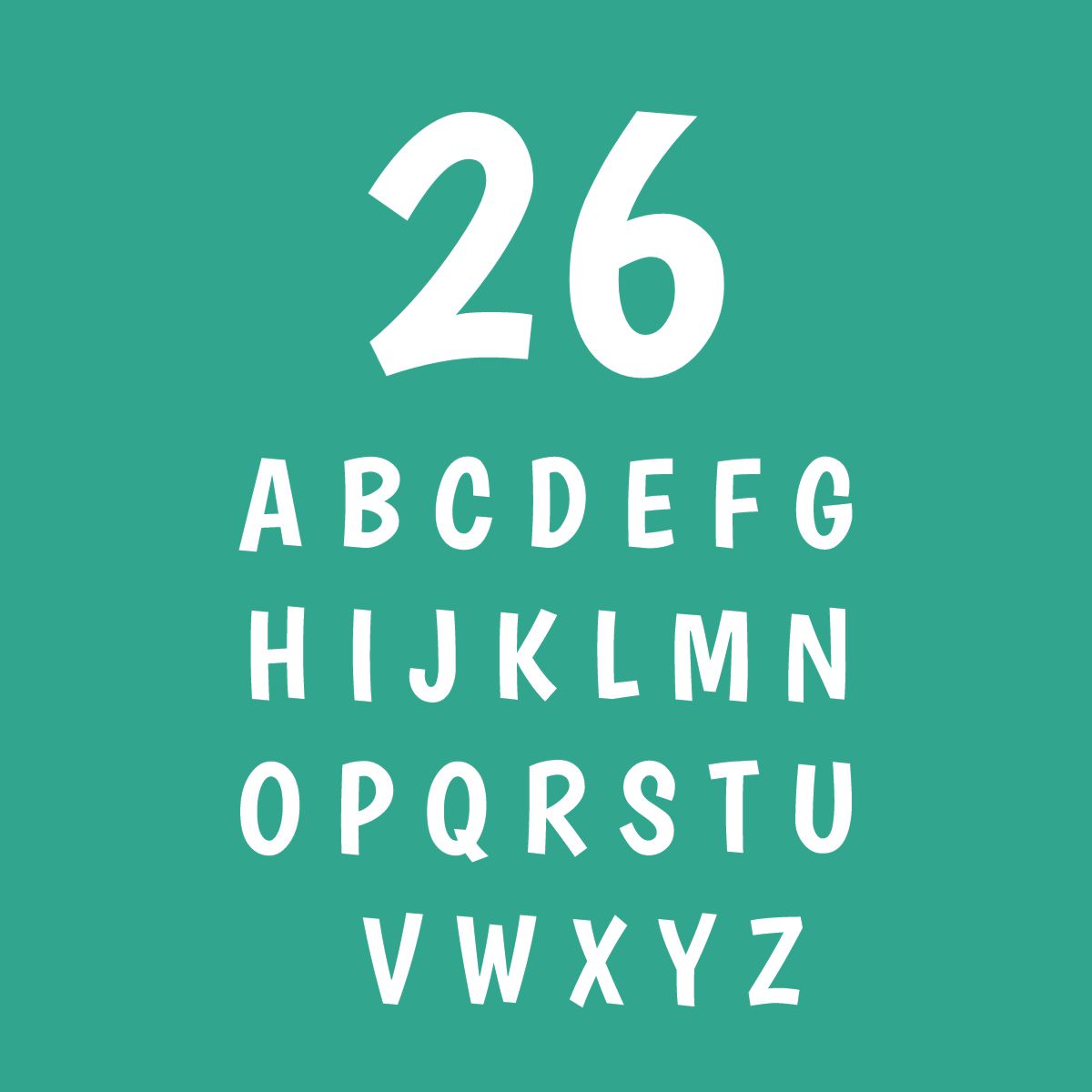 Alphabet Starter Kit | 26 Letters | Boogaloo Font | Pick your Fill ...