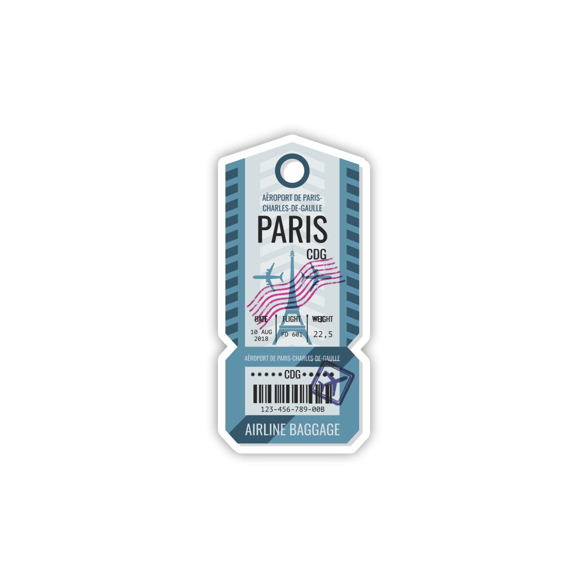 Paris Destination Luggage Tag | Yard Signs | SignWay