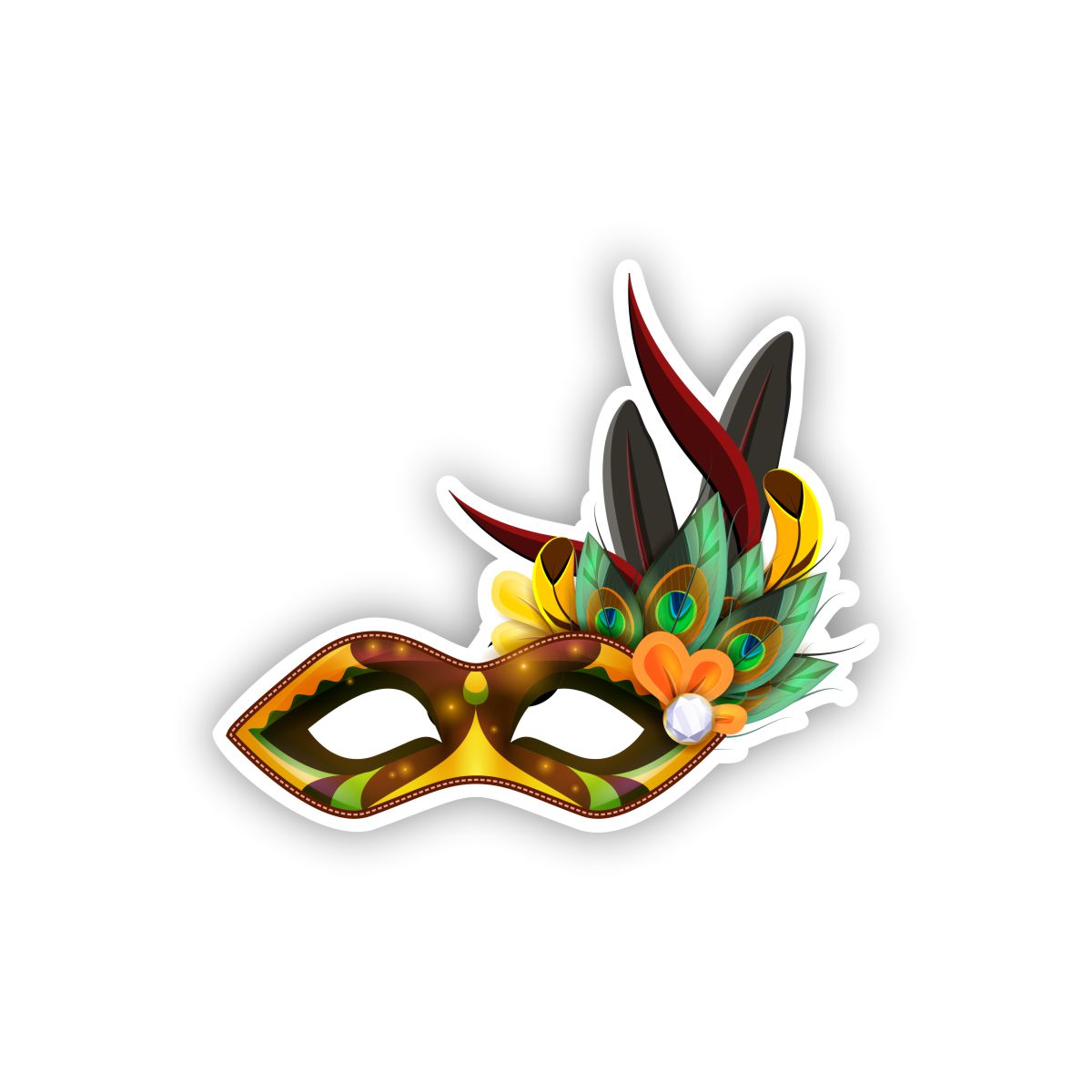 Green and Gold Mask | For Yard Décor | Yard Cards | SignWay