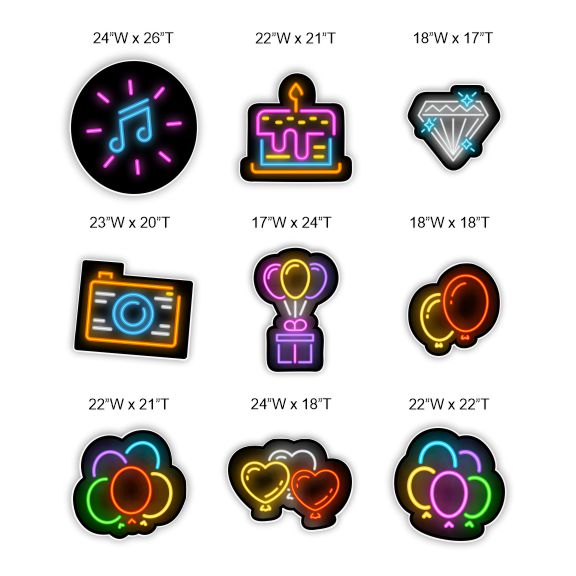 Neon Graphics 4.0 | Full Sheet Bundle | Neon Yard Decor | SignWay