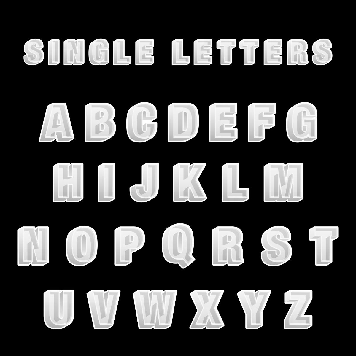 Single Letters – 3D Font | SignWay Exclusive | SignWay