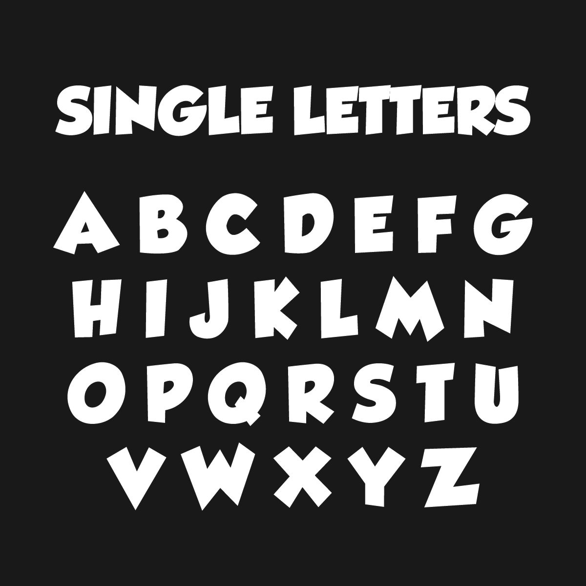 Single Letters Grobold Font | Yard Letters SignWay