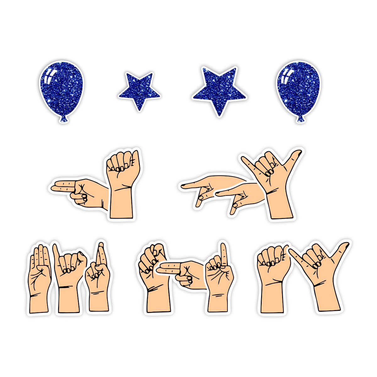 Fair ASL Happy Birthday | Quick Set | For Yard Decor | SignWay