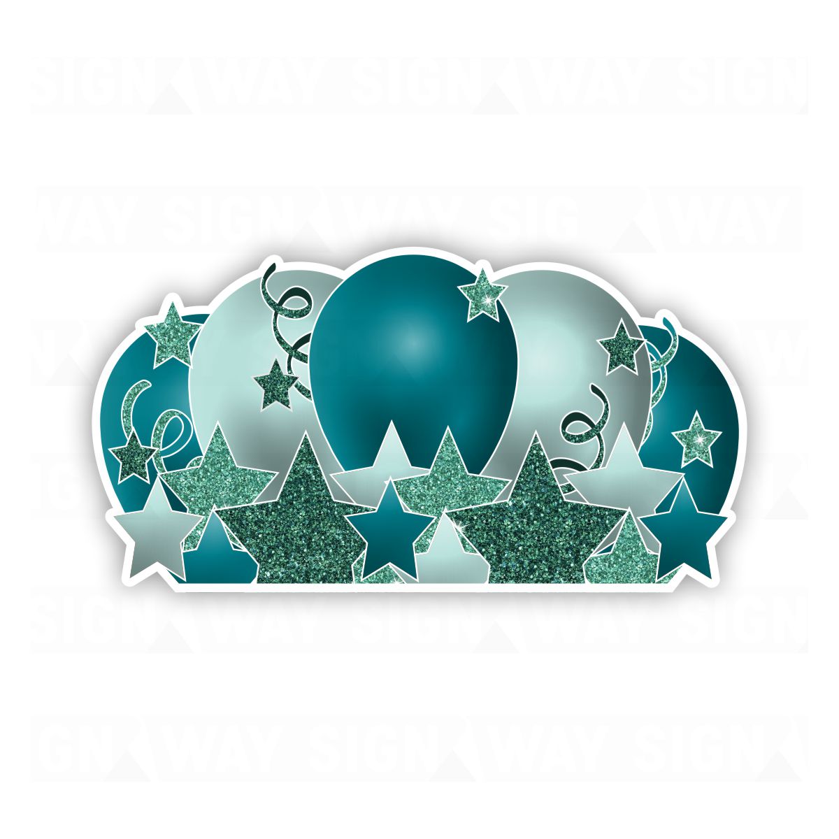 Teal | Quick-Filler | For Yard Decor | Yard Card Art | SignWay