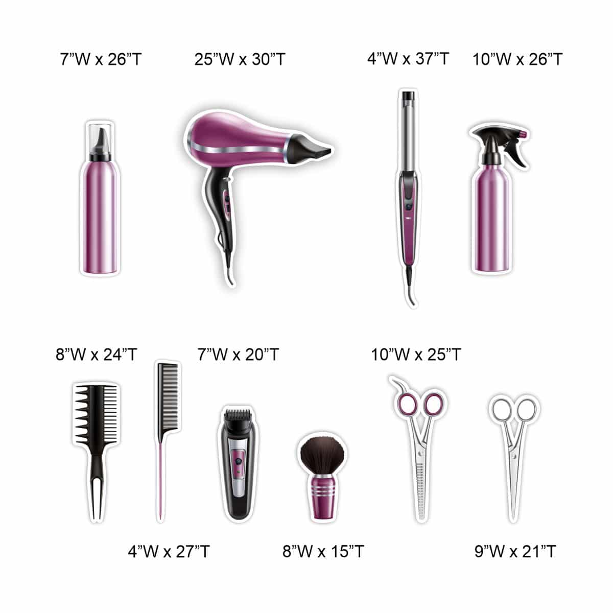 Pink Barbershop Set | Half Sheet Bundle | SignWay