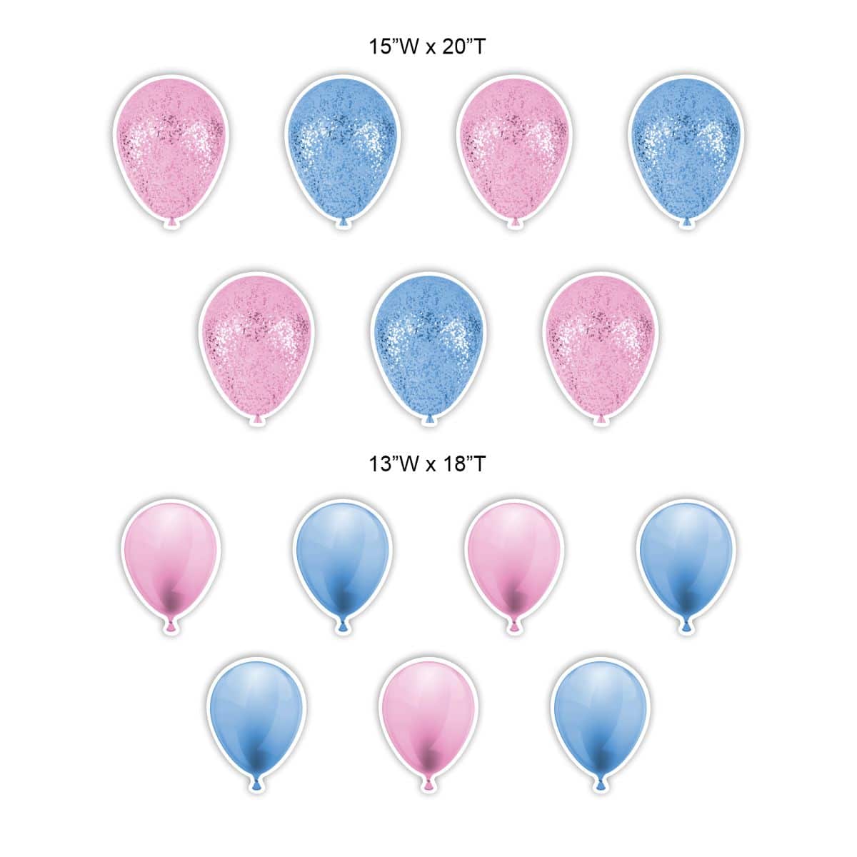 Pink and Blue Balloon Bundle | Full Sheet Bundle | SignWay