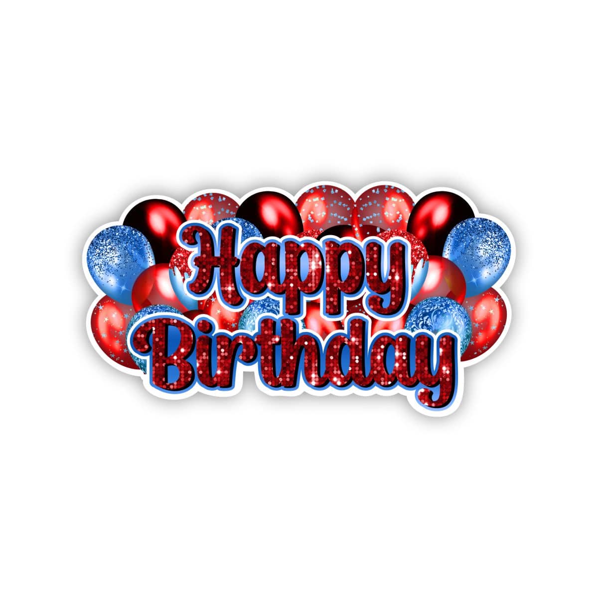 Red and Blue Balloon Blast | Quick-Flash | For Yard Decor SignWay