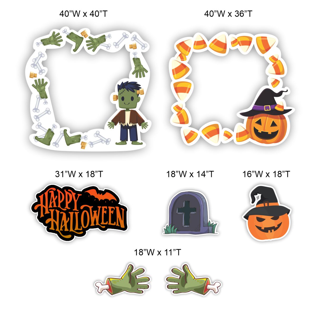 Halloween Frames 1.0 | Full Sheet Bundle | For Yard Decor | SignWay