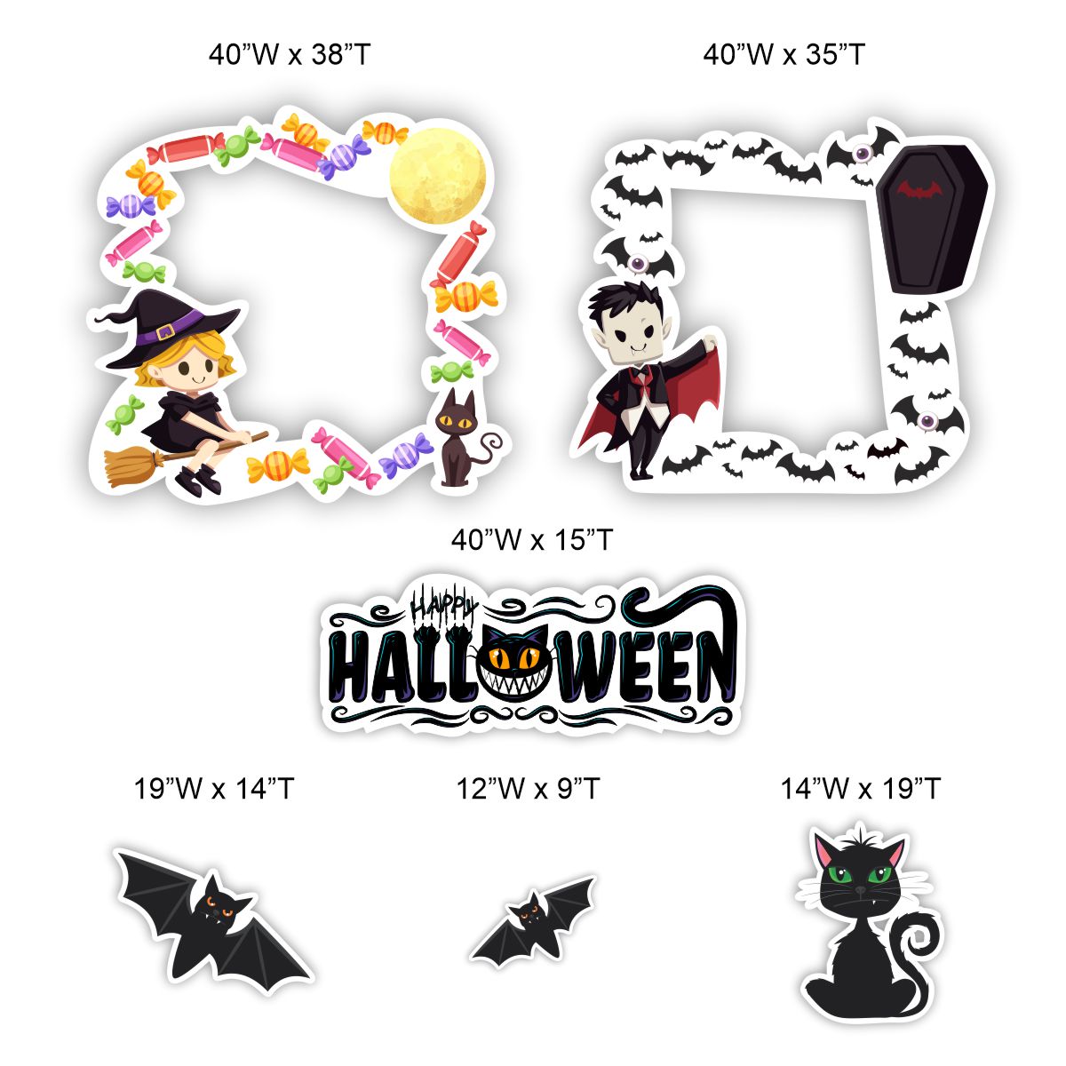 Halloween Frames 2.0 | Full Sheet Bundle | For Yard Decor | SignWay